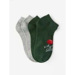Typo - Bộ 2 Vớ Ngắn - 2 Pk Of Ankle Socks