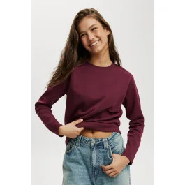 Áo Thun Dài Tay Nữ-Hyper Weave Long Sleeve COTTON:ON tại ACFC