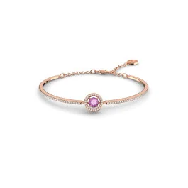 Vòng tay Swarovski Sparkling Dance bangle, Round cut, Purple, Rose gold ...