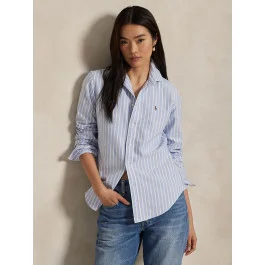 POLO RALPH LAUREN - Áo Sơ Mi Nữ Tay Dài Slim Fit Striped Oxford Shirt ...