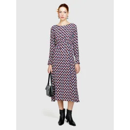 Sisley - Đầm Nữ Long Printed Dress